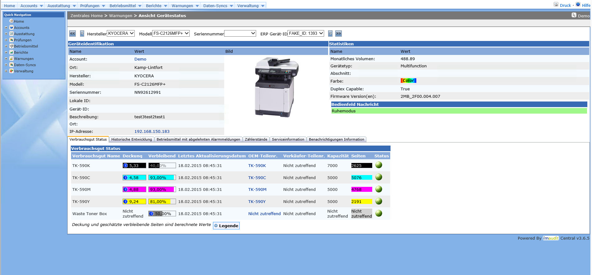 Geraetestatus - PR PrintViewer